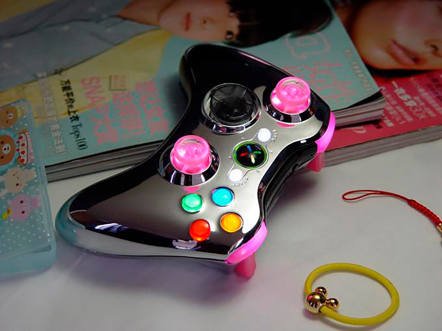 XCM Supreme Wireless Shell (chrome/pink) for Xbox 360 Wireless ...