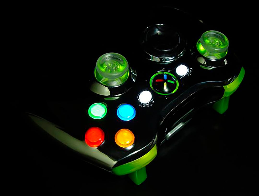 XCM Supreme Wireless Shell (chrome/lime) for Xbox 360 Wireless ...