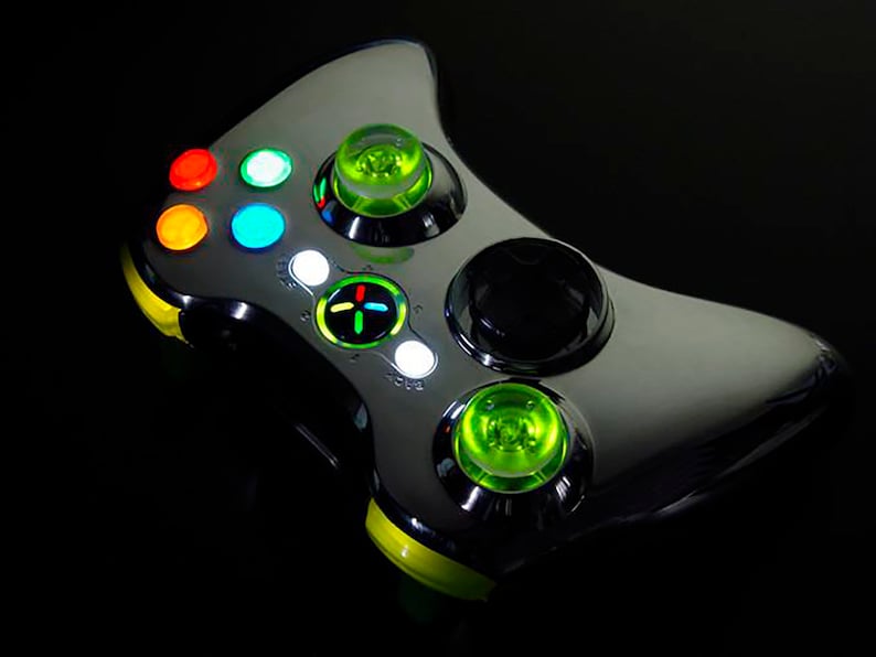 XCM Supreme Wireless Shell chrome/lime for Xbox 360 Wireless - Etsy