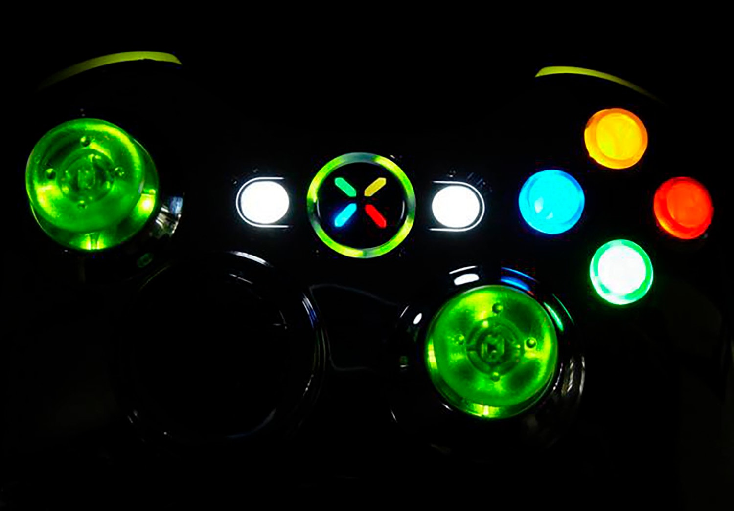 XCM Supreme Wireless Shell (chrome/lime) for Xbox 360 Wireless ...