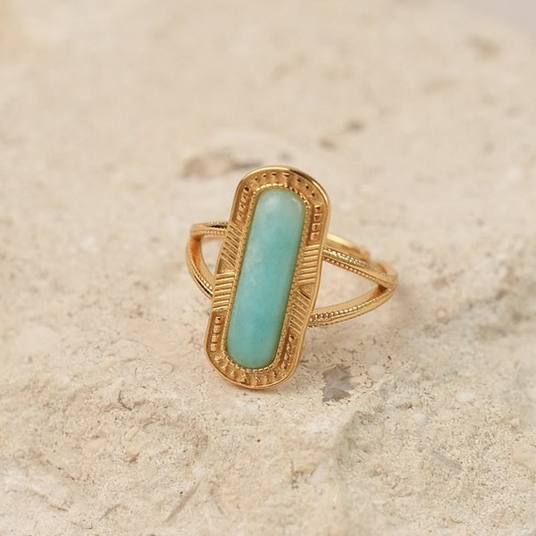 Turquoise Gold Ring - Etsy
