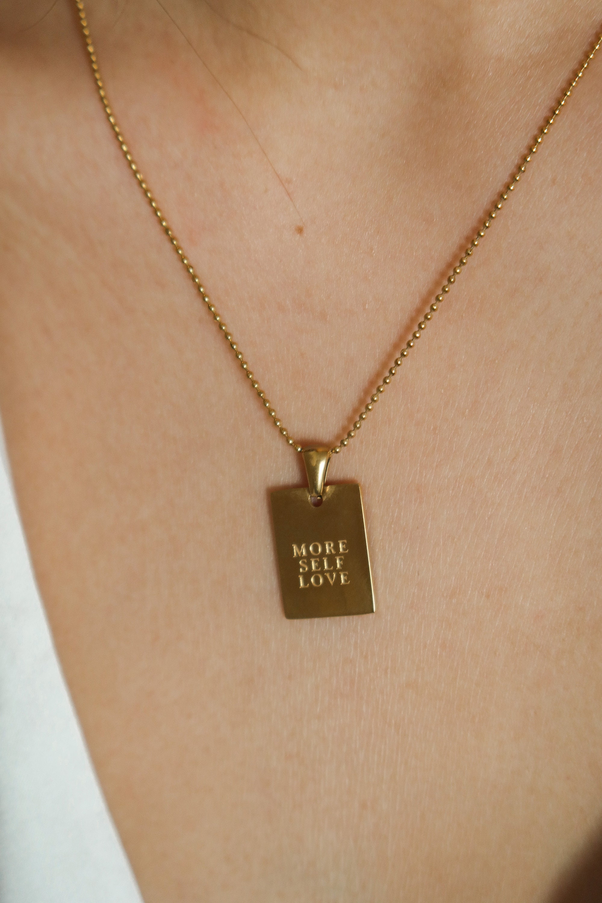 Gold Rectangle Pendant Rectangle Pendant Necklace Tag - Etsy