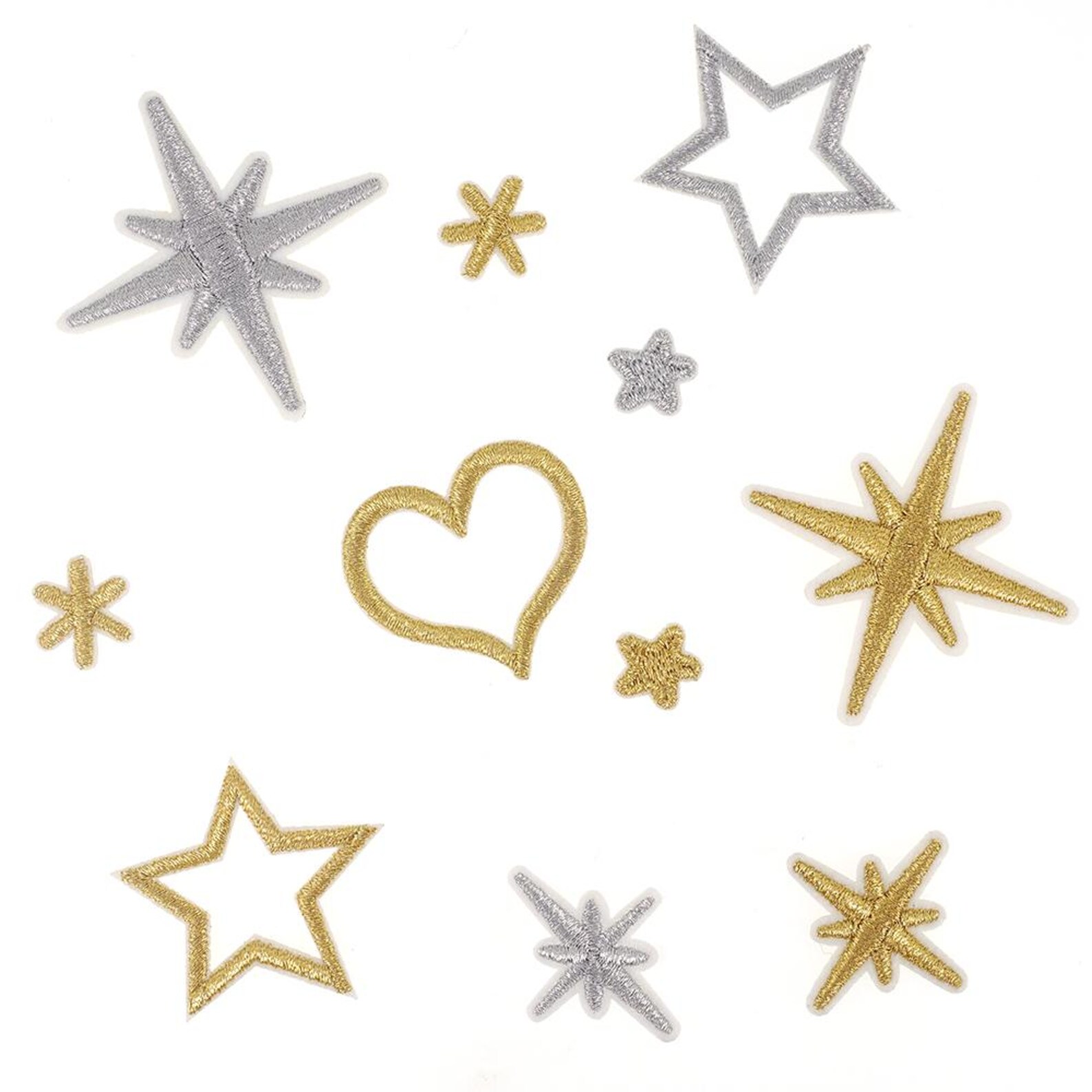 2 Pieces Star Embroidered Iron on Patch, Star Badge Applique - Etsy