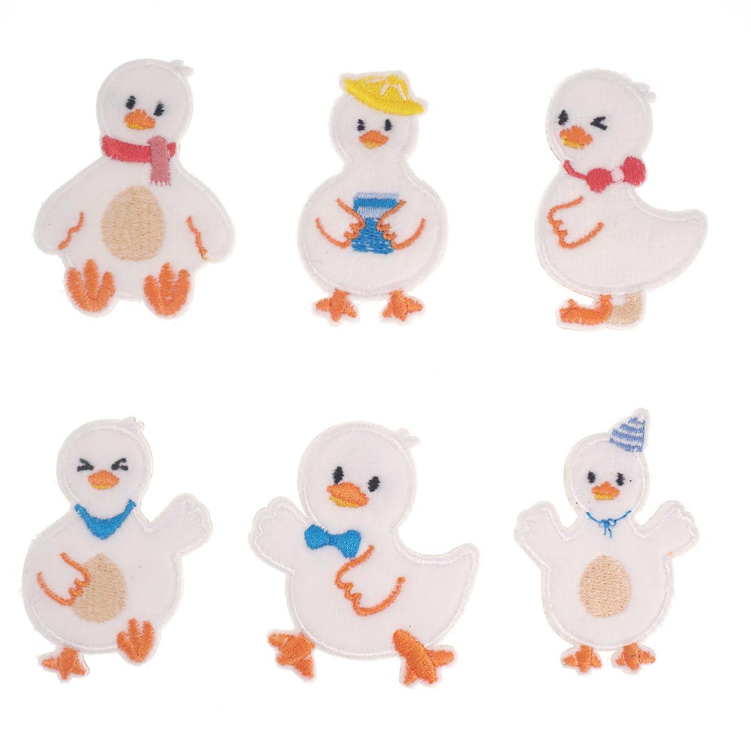 Cute Duck Embroidered Self Adhesive Patch, Animal Applique - Etsy