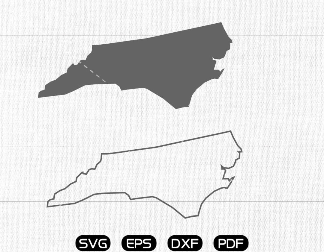North Carolina SVG, State SVG Vector, NC Clipart, Cricut, Silhouette ...