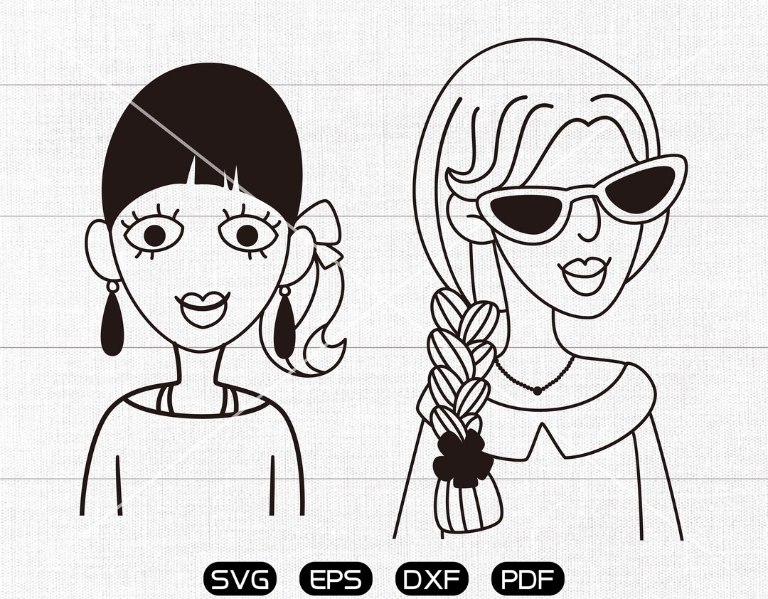 White Woman SVG, White Girl Clipart, Cricut, Silhouette Cut Files ...
