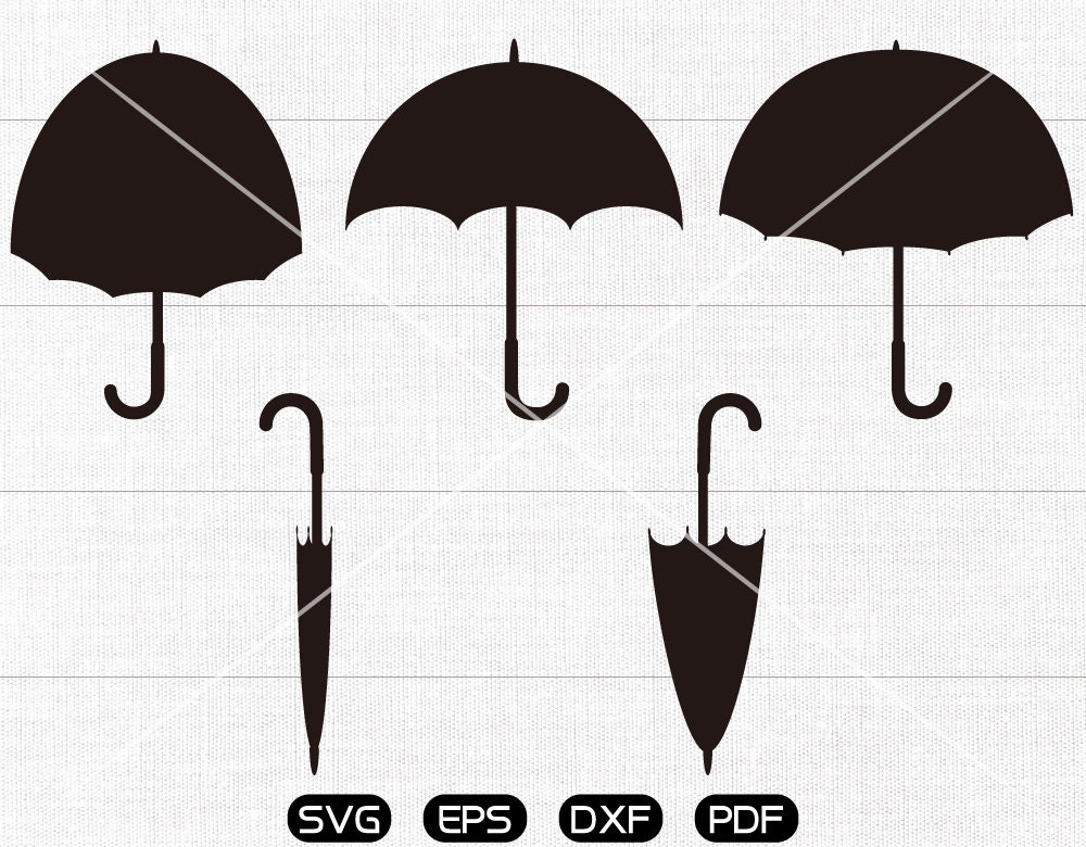 Umbrella SVG Umbrella Clipart Cricut Cameo Silhouette Cut - Etsy