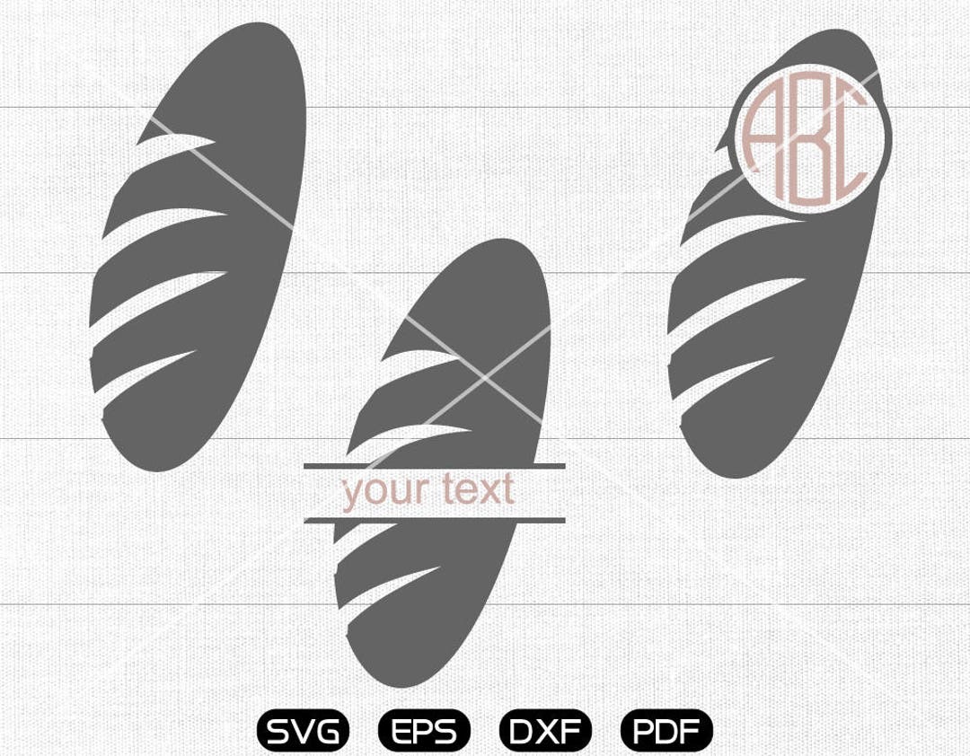 Bread Svg, Bread Clipart, Monogram Frame Cricut, Cameo, Silhouette Cut ...