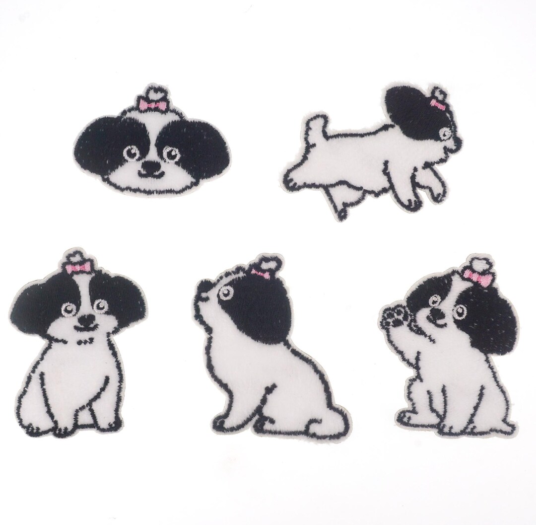 Cute Dog Embroidered Self Adhesive Patch, Border Collie Applique, - Etsy