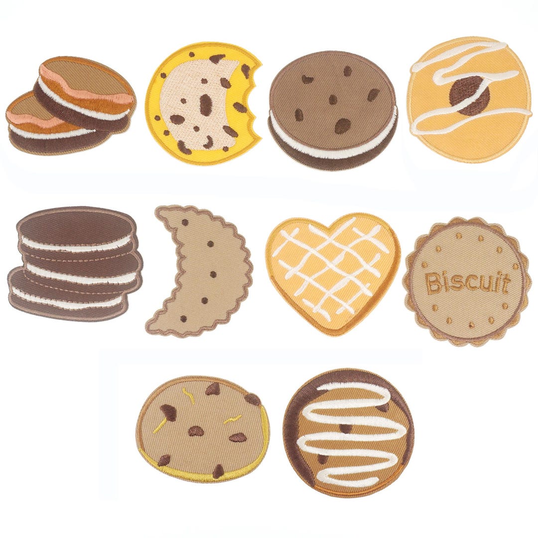 Cute Food Embroidered Self Adhesive Patch, Dessert Applique, Afternoon ...