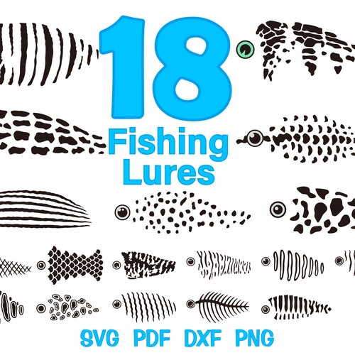 Fishing Lure SVG Bundle Fishing Lure Pattern SVG for - Etsy