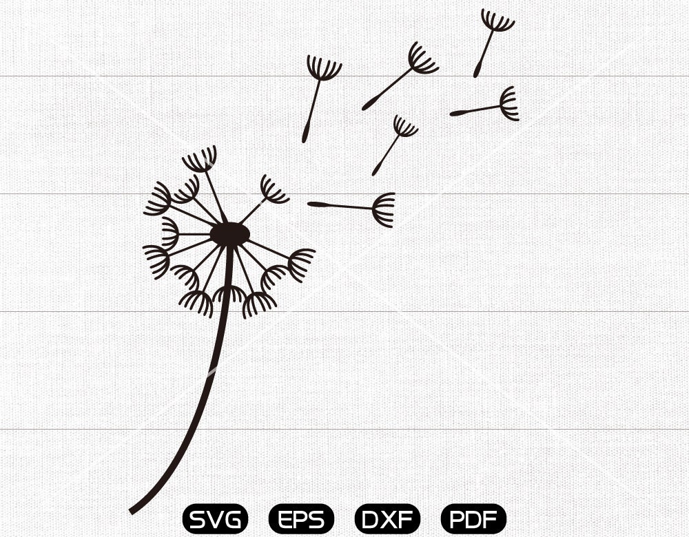 Dandelion Flower SVG Dandelion svg Garden Plant Clipart | Etsy