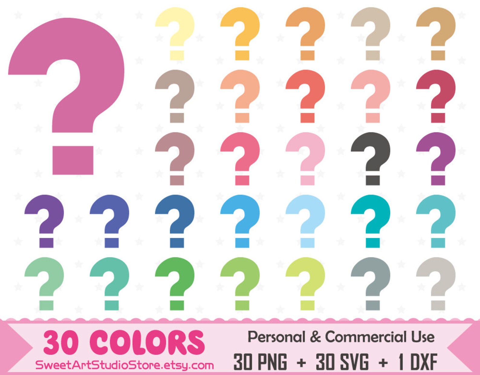Question Mark Clipart Question Mark Planner SVG Silhouette | Etsy