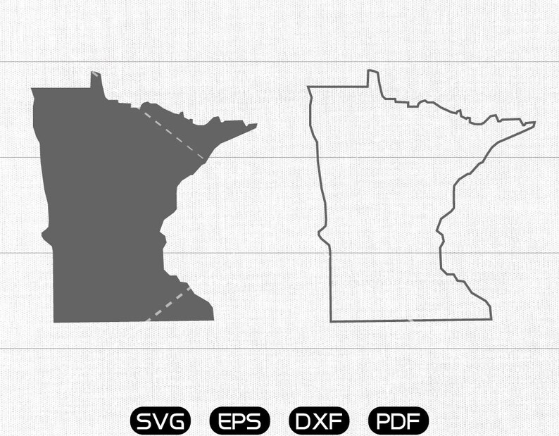 Minnesota SVG State SVG Vector MN Clipart Cricut - Etsy