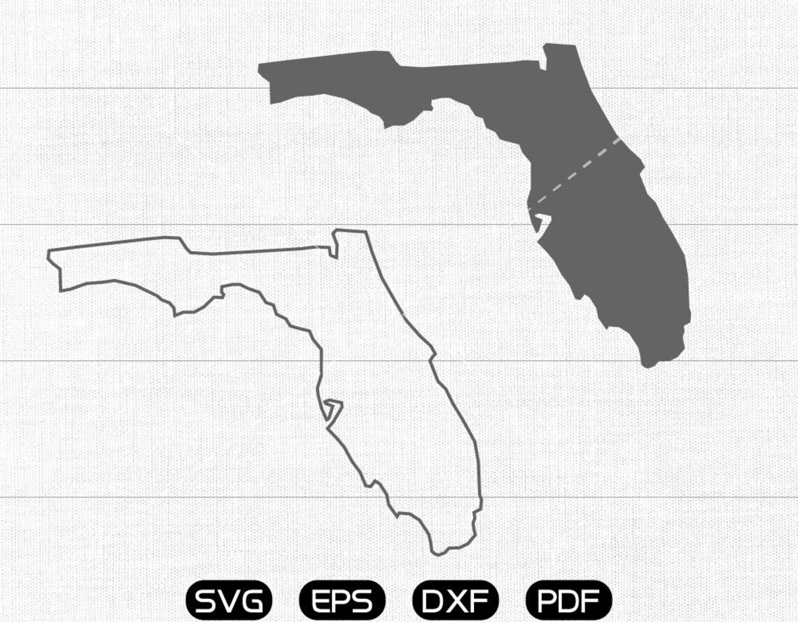 Florida SVG State SVG Vector FL Clipart Cricut Silhouette - Etsy