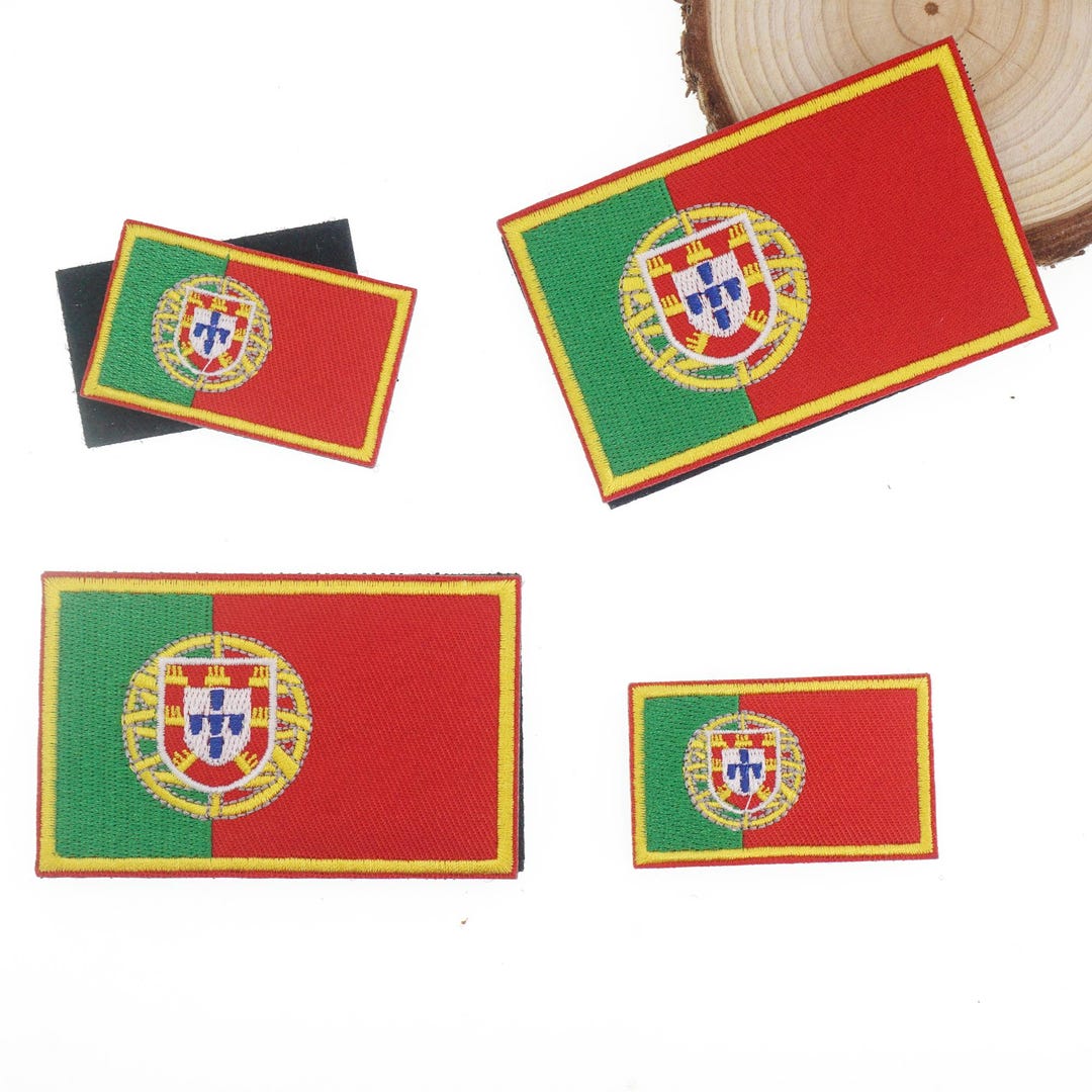 Portuguese Flag Embroidered Patch Portugal Hook & Loop Shoulder Badge ...