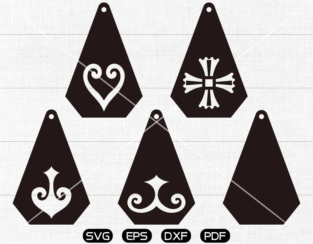 Diamond Earrings SVG Diamond Tear Drop Svg Leather Jewelry - Etsy