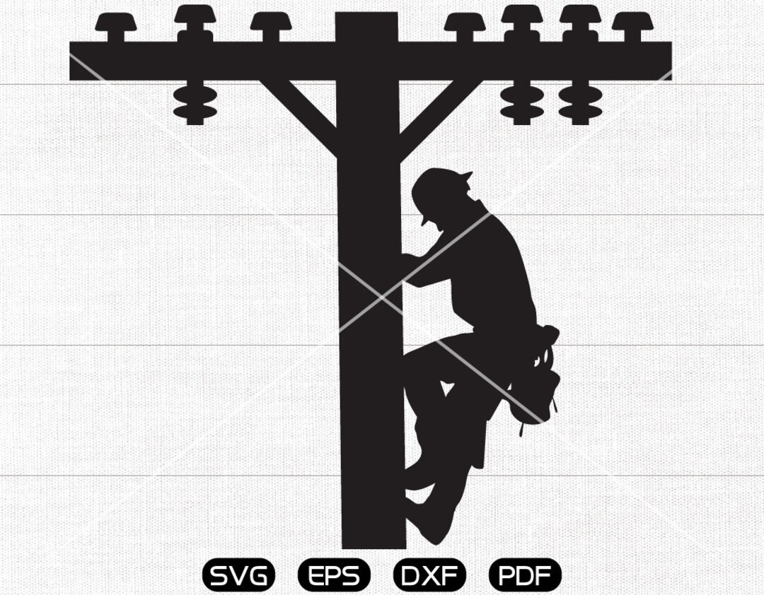Lineman SVG, Lineman Clipart, Cricut, Silhouette Cut Files Commercial ...