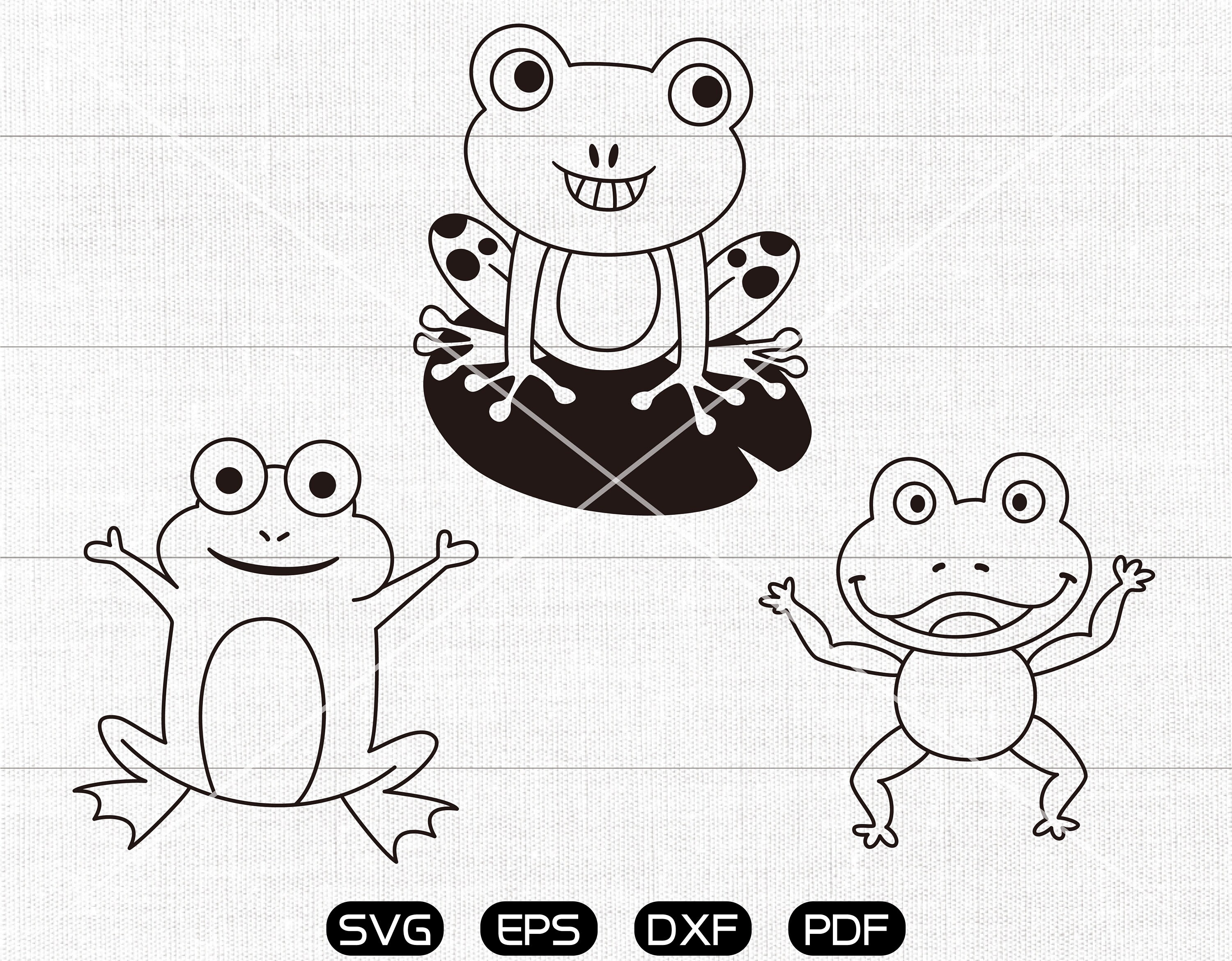 Scrapbooking Craft Supplies & Tools Cute frog SVG File silhouette cut ...
