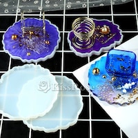 Water Ripples Coaster Resin Molds-irregular Round Cup Mat Mold-ripple ...