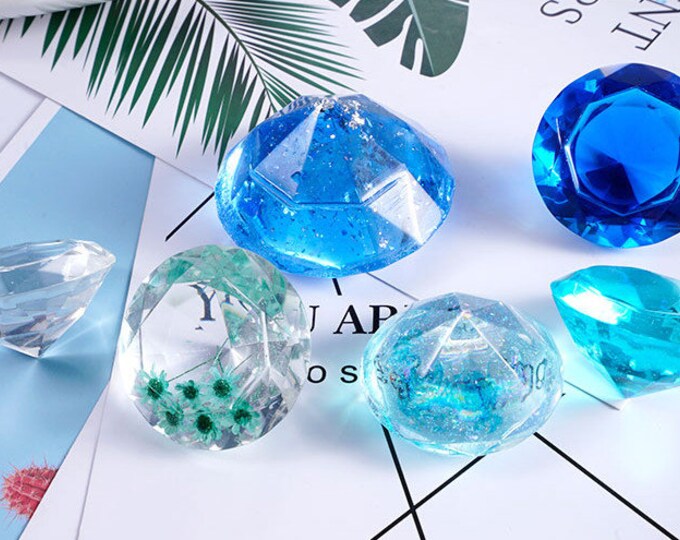 Heart Shaped Diamond Mold-Big Diamond silicone mold for resin | Etsy