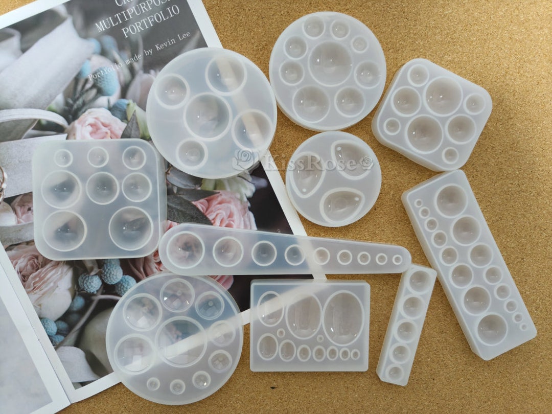 Silicone Gemstone Mold-gems Resin Molds-round Gem Patch Mold-water Drop Gem Mold-ring Cameo Mold ...
