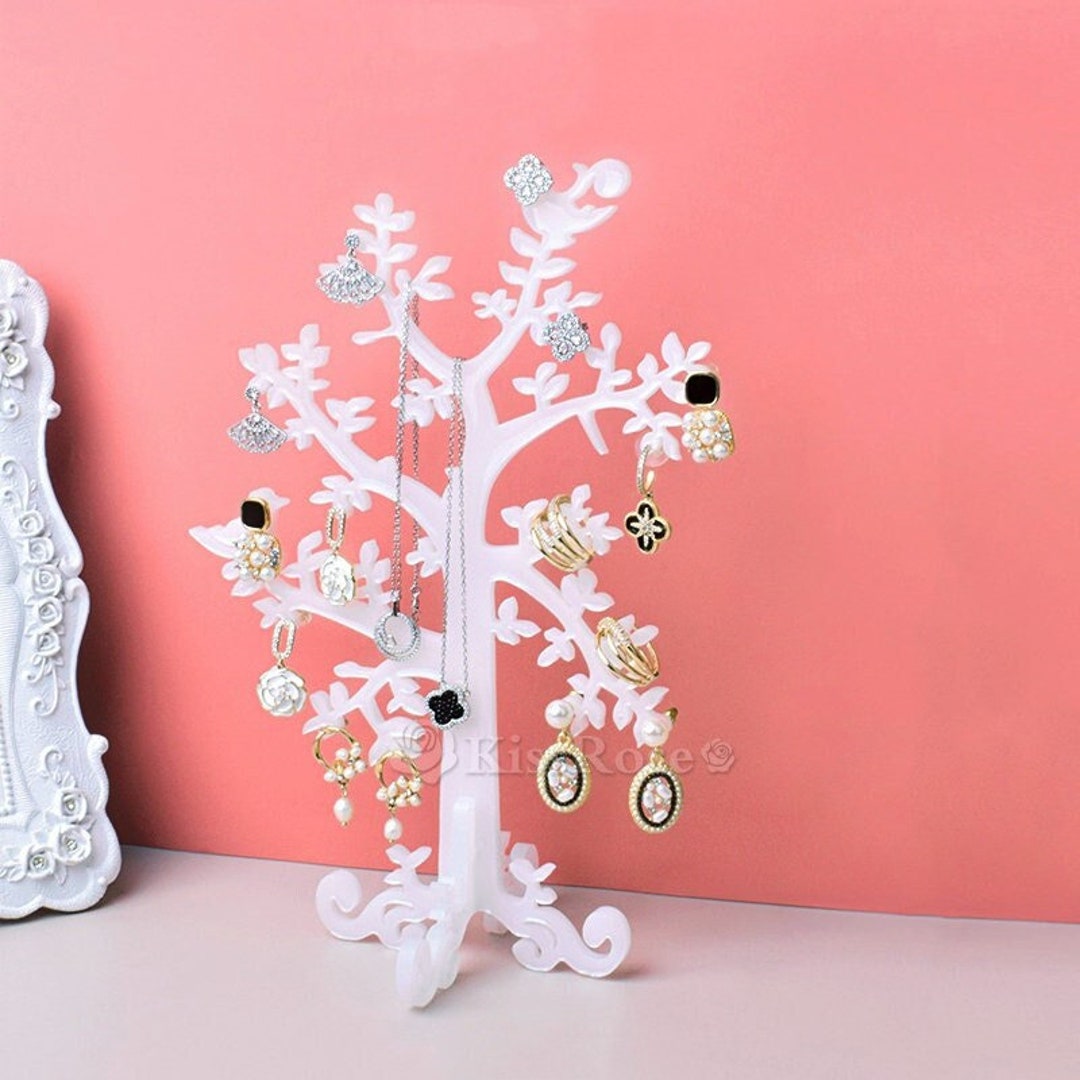 Bird&tree Jewelry Stand Resin Mold-necklace Bracket Silicone Molds ...