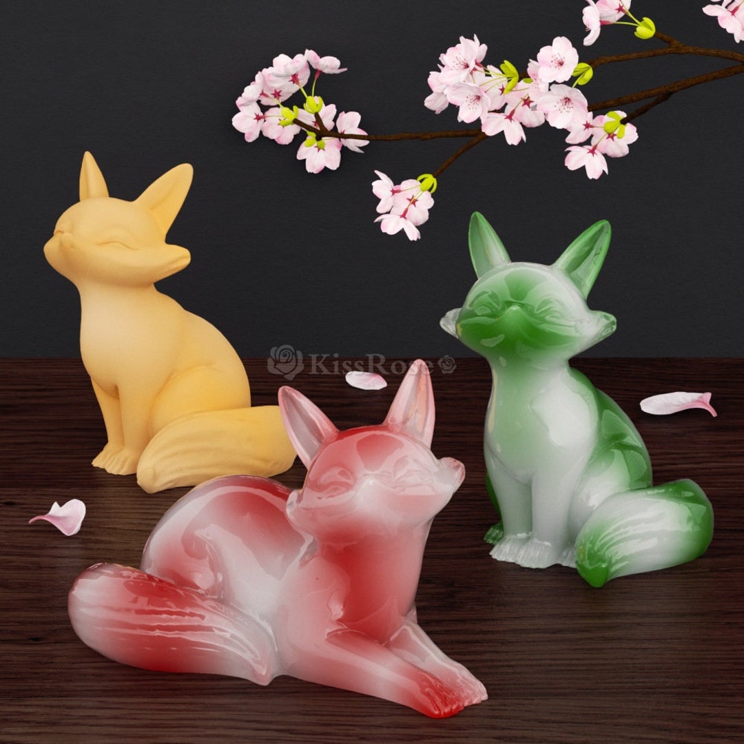 Cute 3D Fox Silicone Mold-cartoon Animal Resin Mold-fox Candle Mold ...