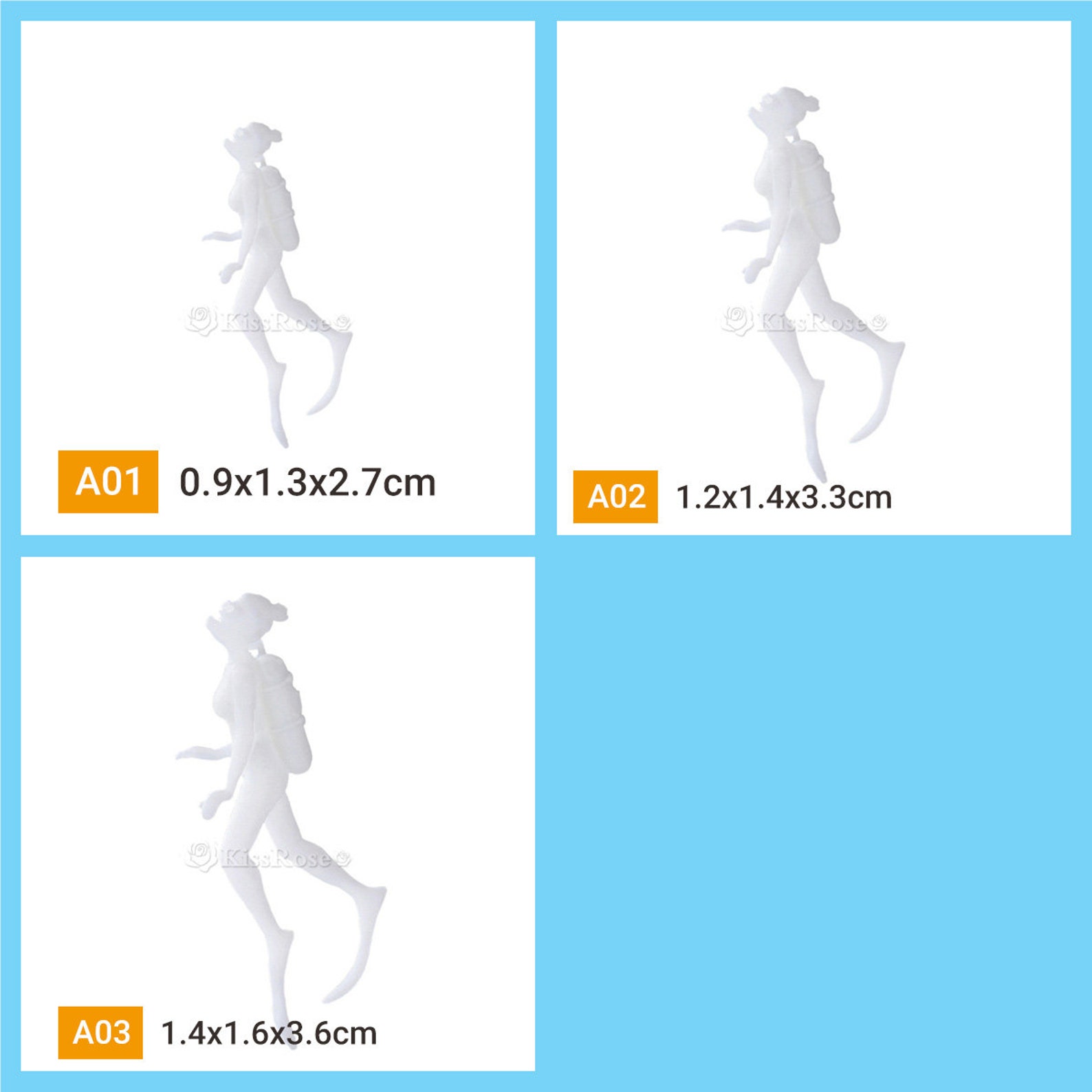 3D Scuba Diver Model Fillers-mini Diver Model for Silicone Mold-filling ...