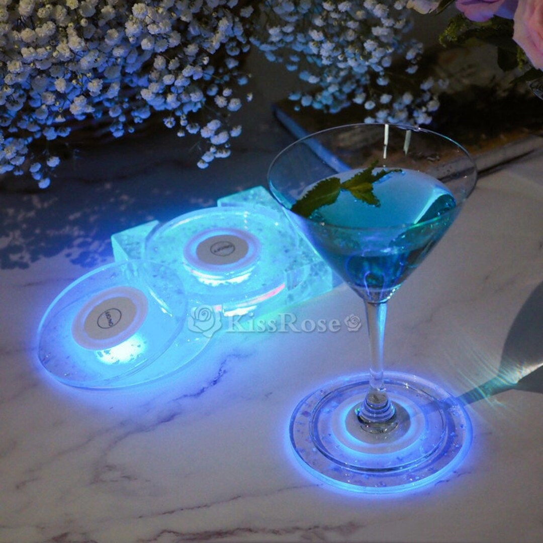 Glowing Coaster Mold-luminous Disc Coaster Resin Mold-round Coaster ...