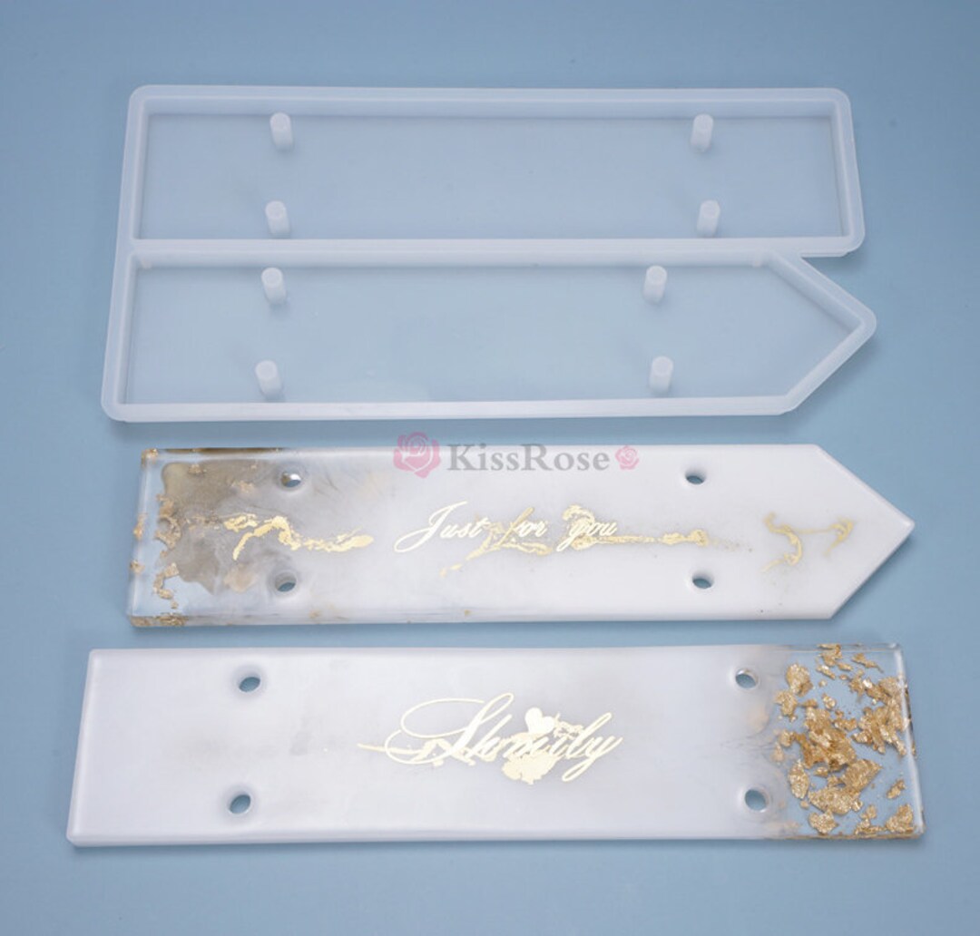 Creative Rectangle Silicone Doorplate Mold With Holes-silicone Mold for ...
