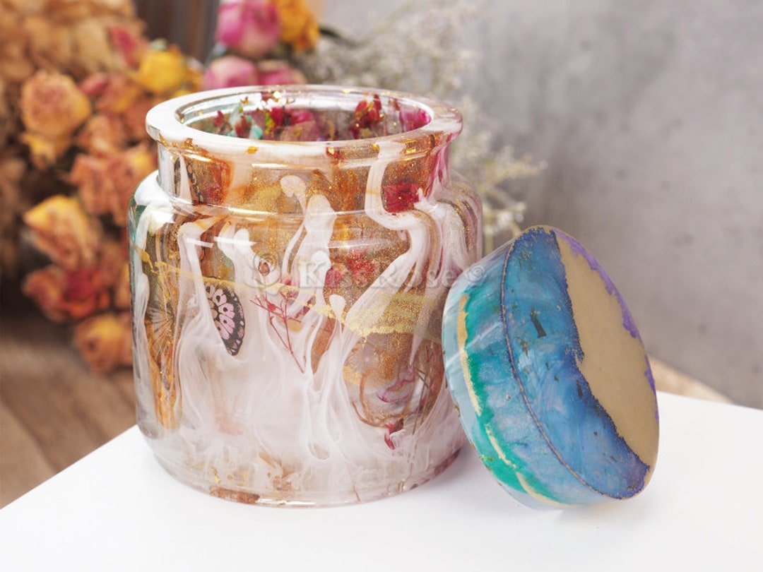 Cylindrical Epoxy Resin Jar Mold-silicone Mold for Resin Jar Making ...