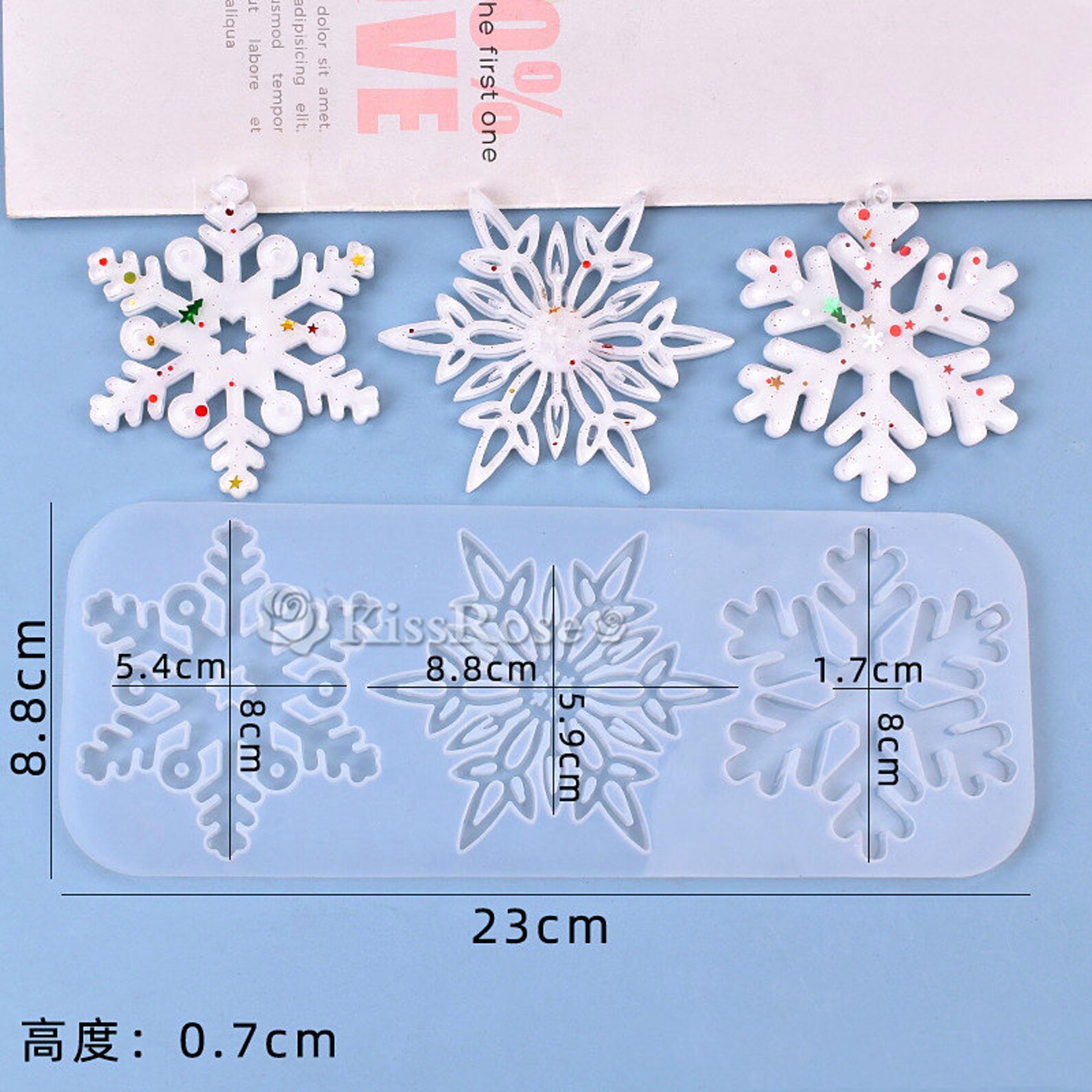 Silicone Snowflake Mold-snowflake Resin Molds-christmas Pendant Mold ...