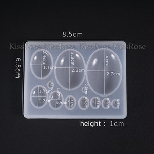 Oval Shape Resin Molds Gemstone Silicone Molds Gem Bead Molds Resin ...