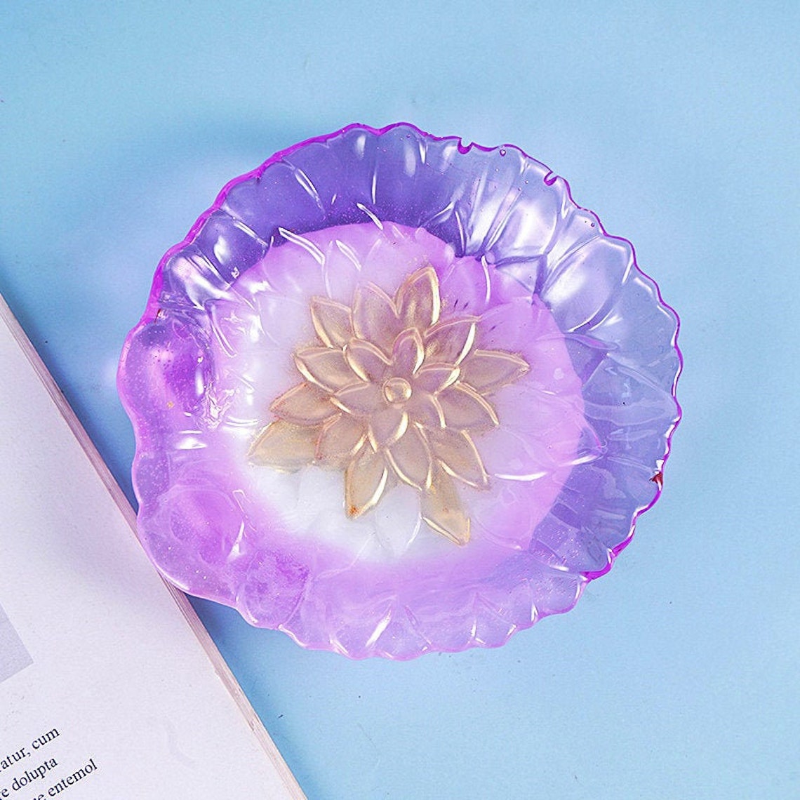 Lotus silicone tray mold-Lotus ashtray mold-Flower tray resin | Etsy