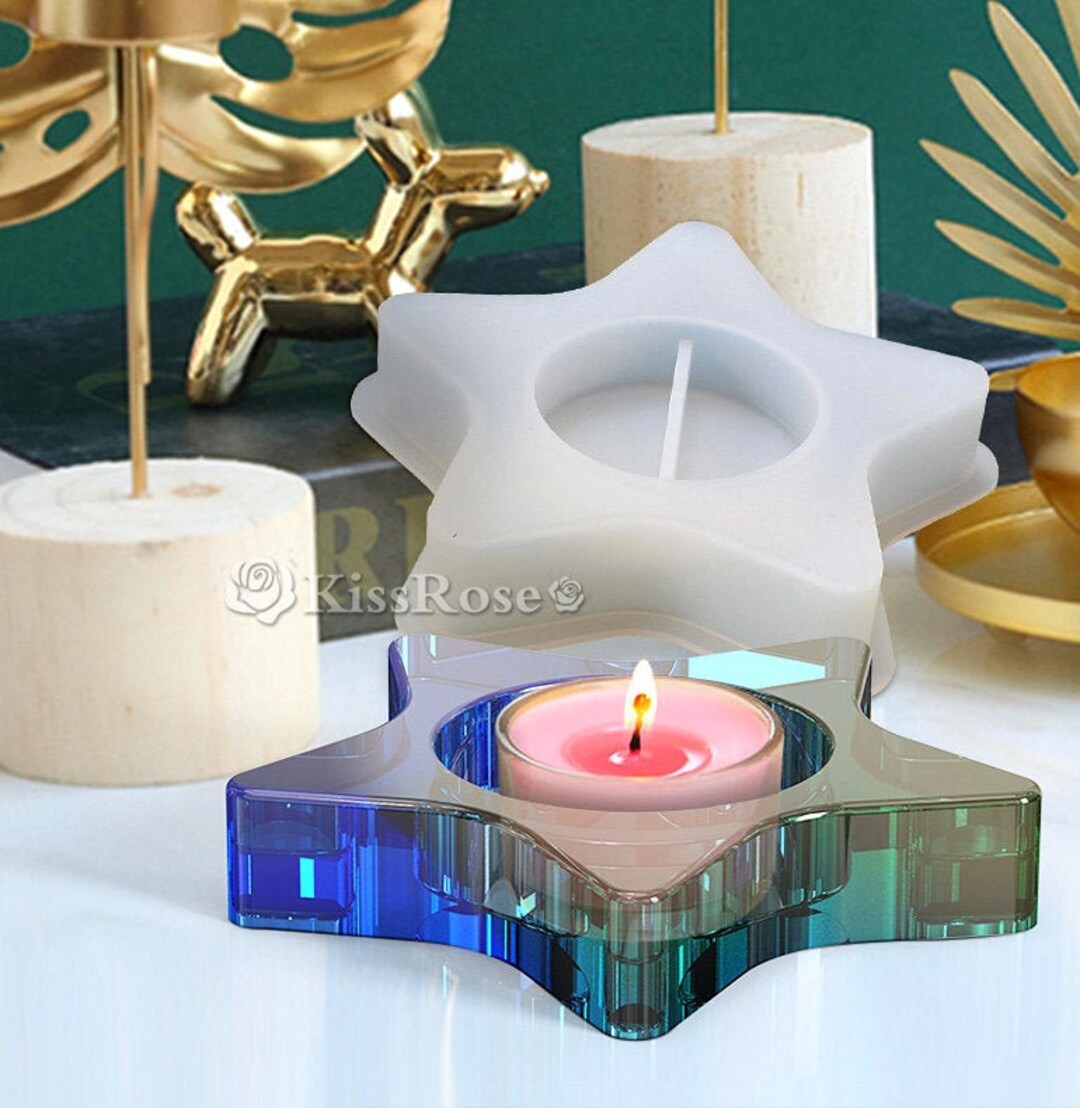 Star Candle Holder Silicone Mold-five-pointed Star Candle Holder Resin ...