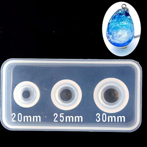 20mm,25mm,30mm Transparent Silicone Mold, Pendant Molds,earring Moulds ...