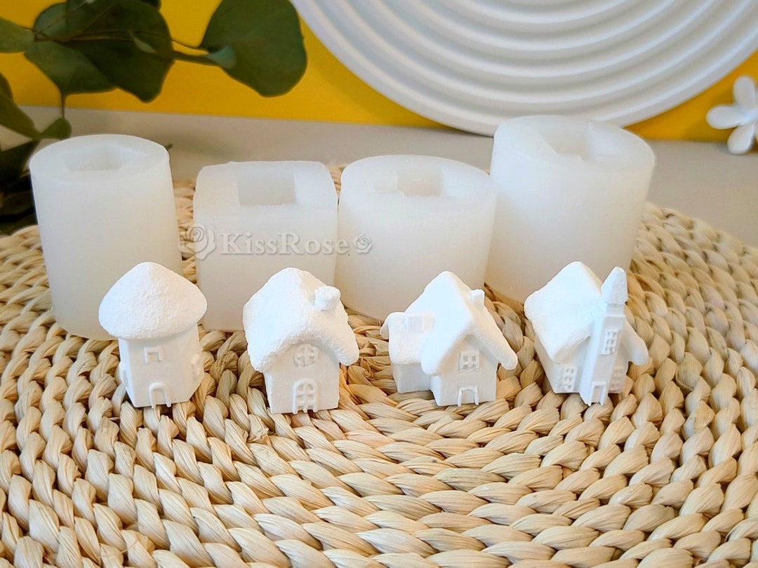 Nordic Style Small House Silicone Mold-mini Snow Roof House Mold-simple ...