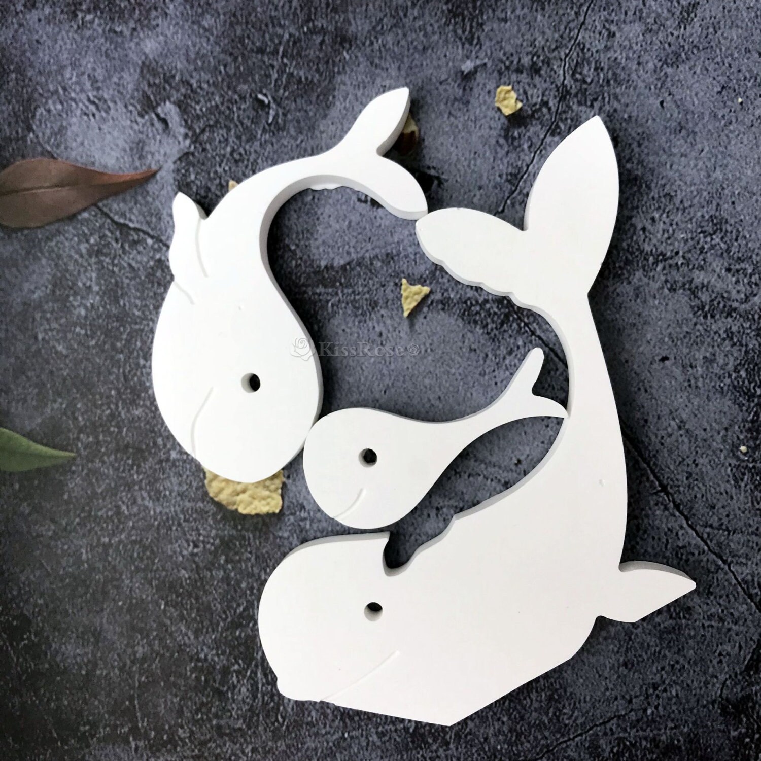 Cute Whale Silicone Mold-plaster/concrete Whale Family Mold-whale ...