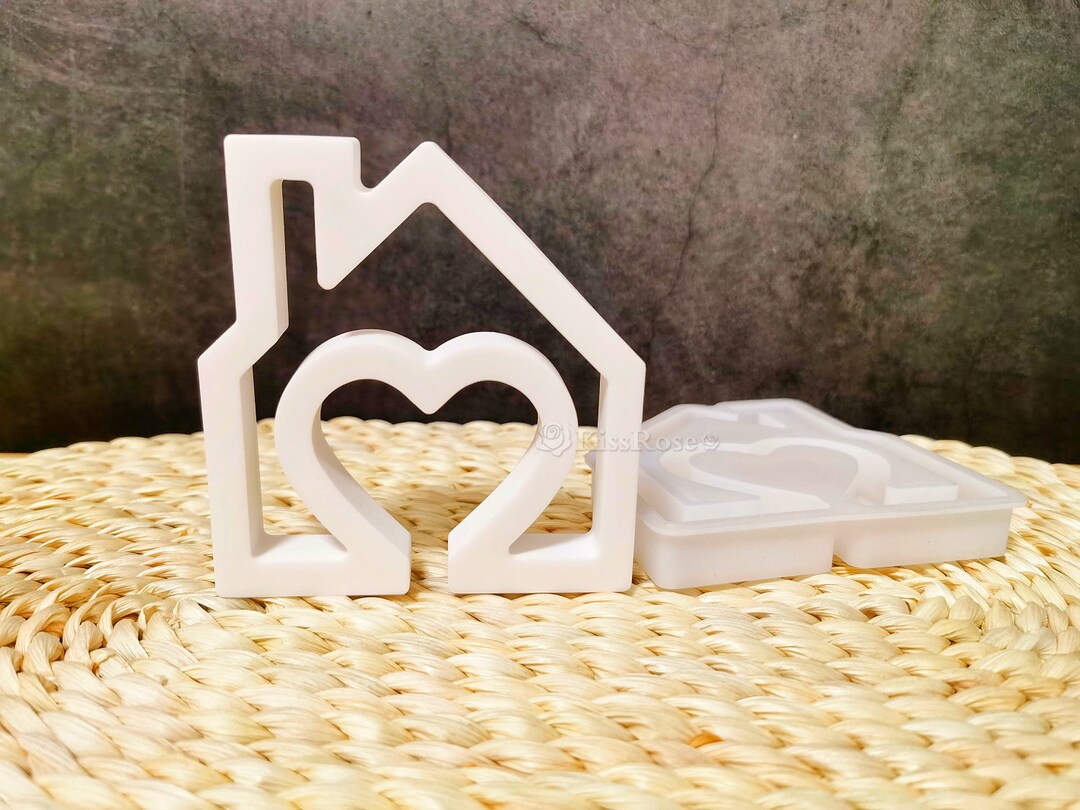 Hollow Heart-shaped House Silicone Mold-silicone Love House Mold ...