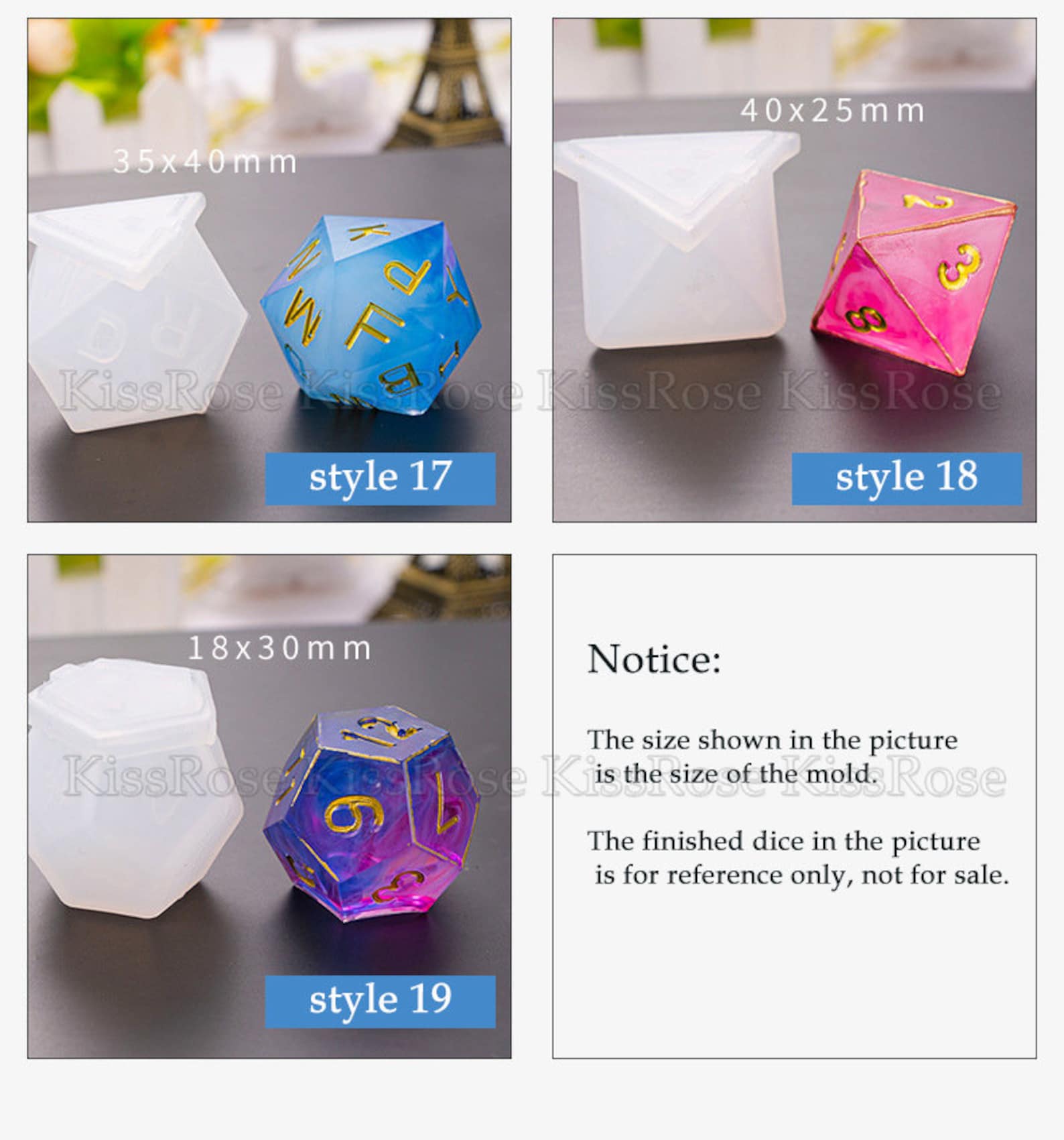 DND Dice Mold-trpg Resin Dice Mold-sharp Edge Dice Mold-d20 Mold ...