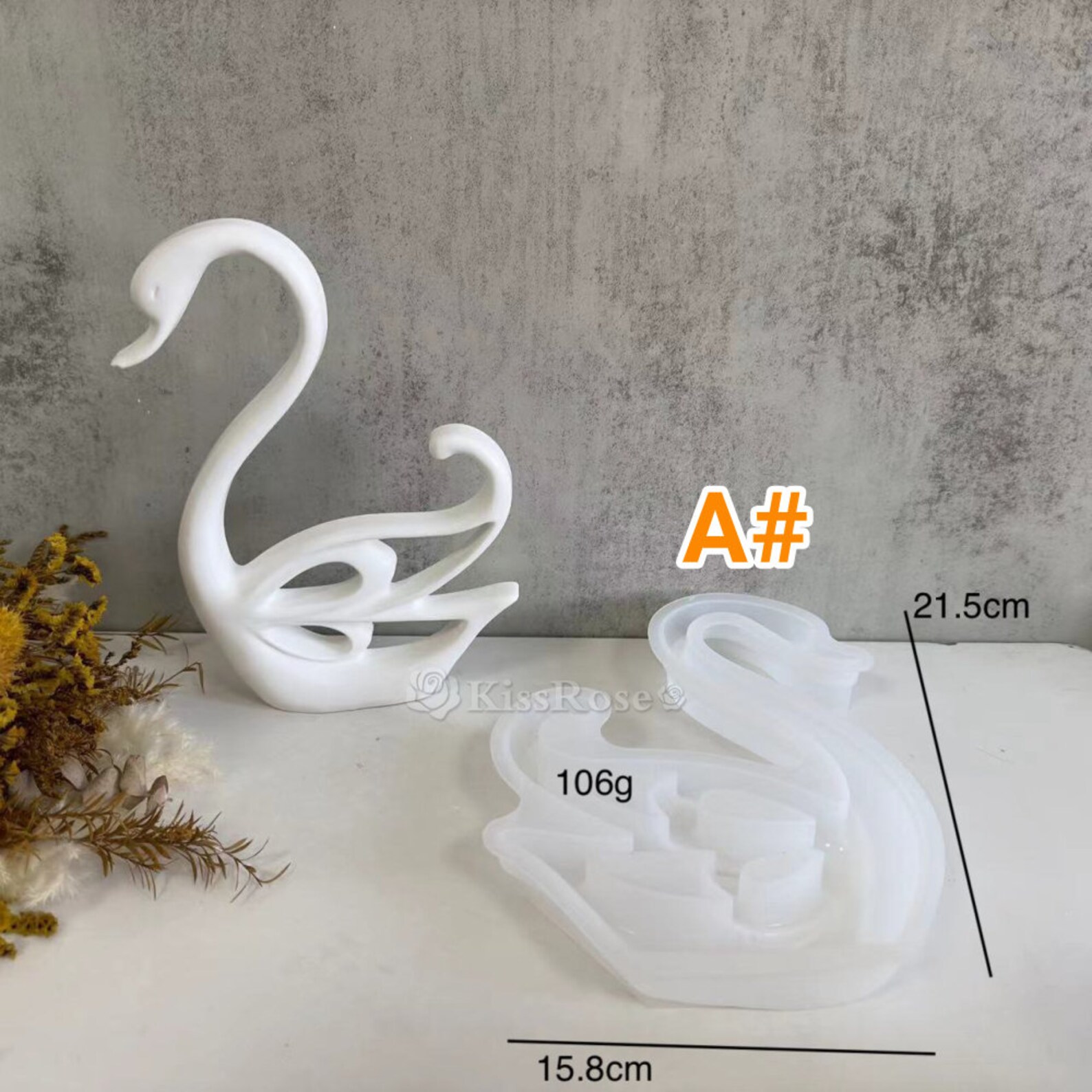 Elegant Swan Silicone Mold-2 Styles Hollow Swan Resin Molds-plaster ...