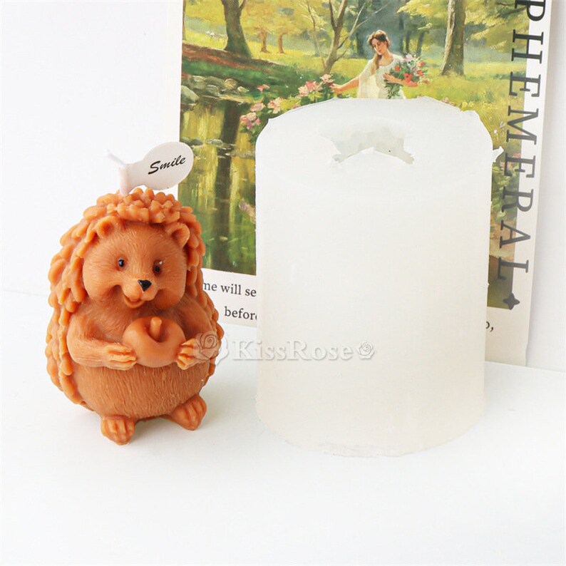 Cute Hedgehog Resin Mold-hedgehog Silicone Candle Mold-scented Candle ...