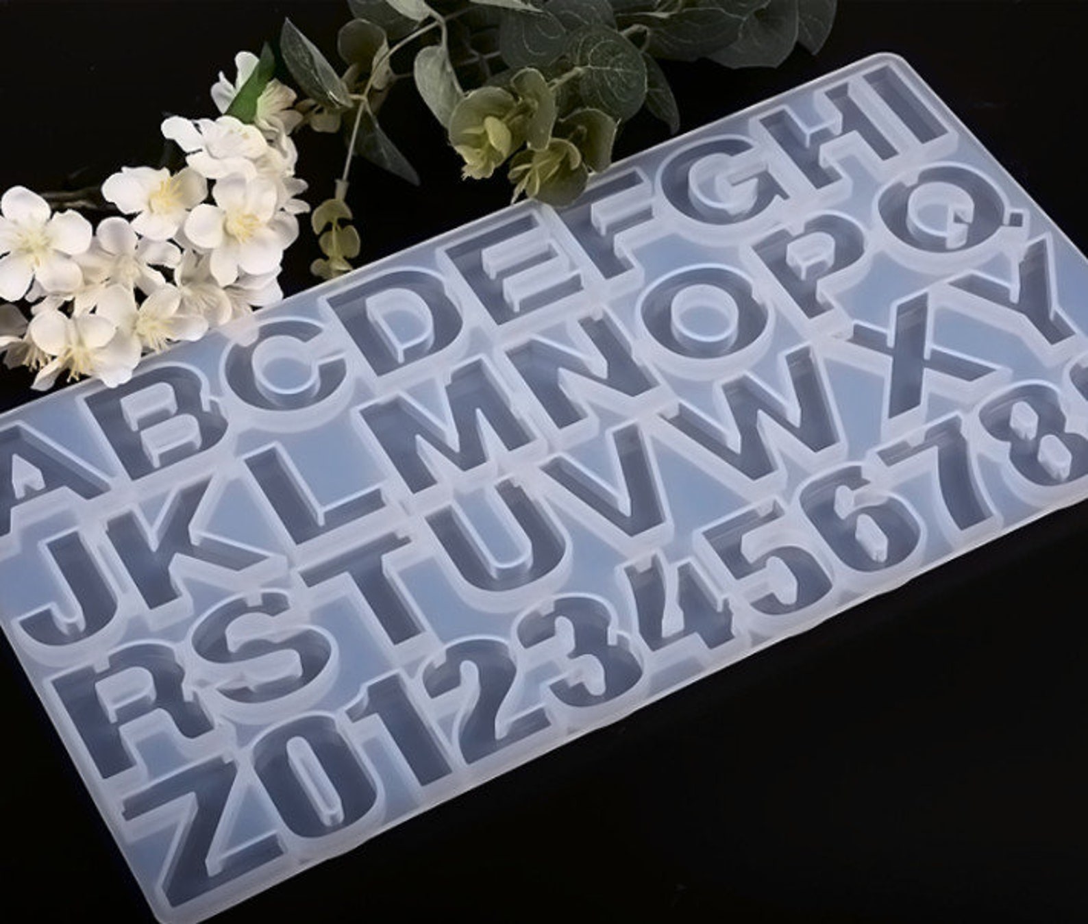 Letters Silicon Mold Numbers Cabochon Resin Mold Charms - Etsy