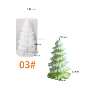 4 Styles Christmas Tree Candle Molds-pine Tree Silicone Mold-scented ...