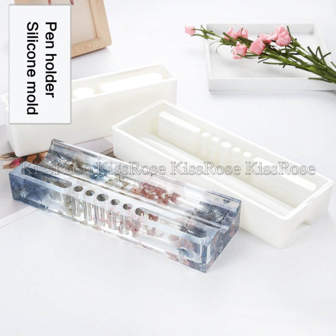 Penholder Silicone Mold Pen Holder Resin Molds Pen Container Mould ...