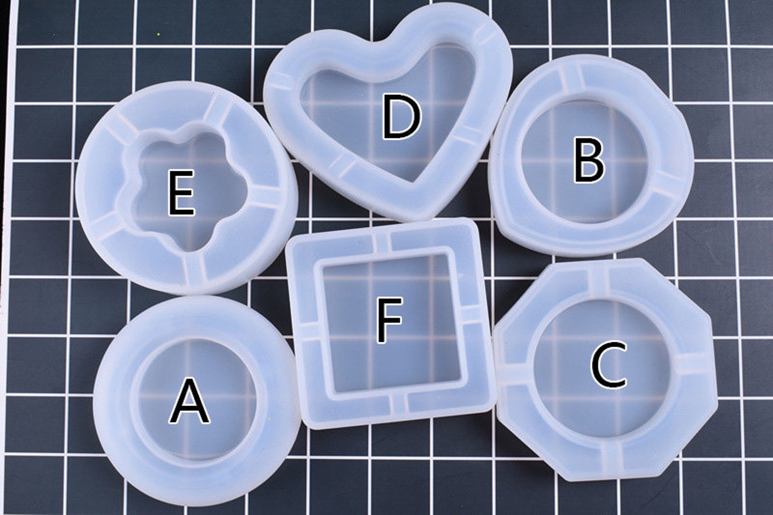 Silicone Ashtray Mold-ashtray Resin Molds-heart/round/square - Etsy