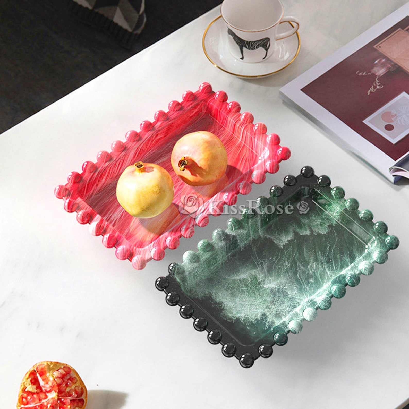 Bead Edge Tray Silicone Mold-creative Fruit Tray Mold-jewelry - Etsy