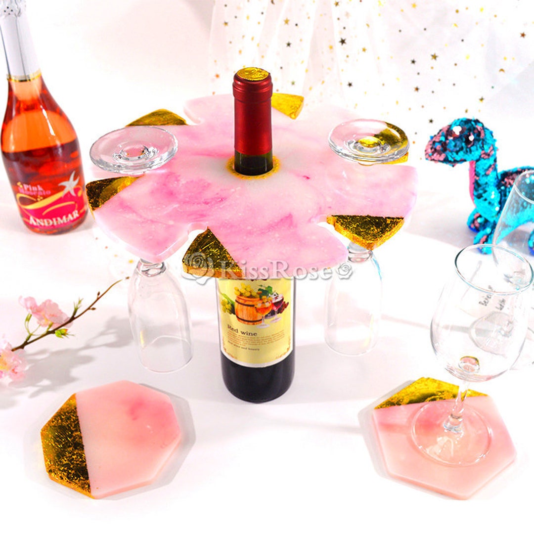 Round Silicone Wine Rack Mold-irregular Wine Glass Rack Resin Molds ...