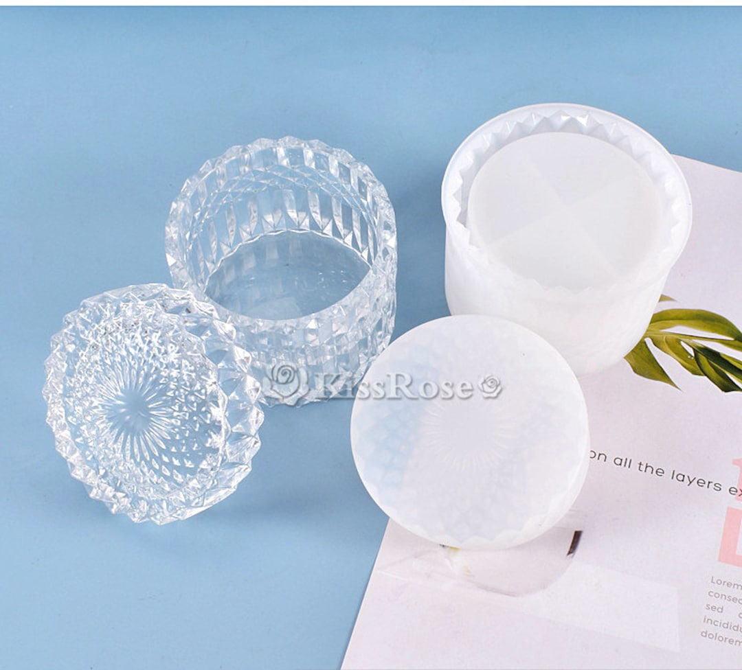 Crystal Box Silicone Mold-storage Box Resin Mold-storage Jar Mold ...